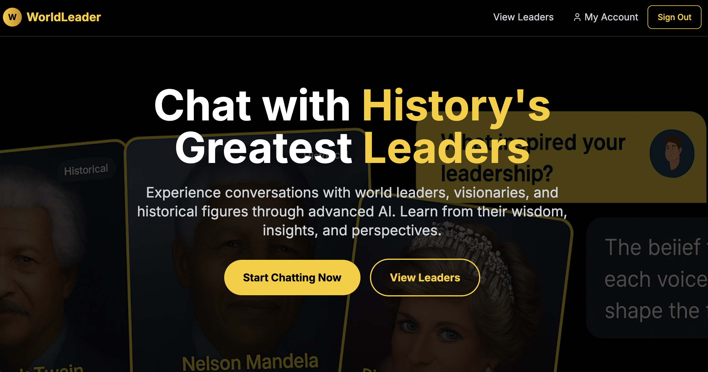 Chat with Historical Leaders